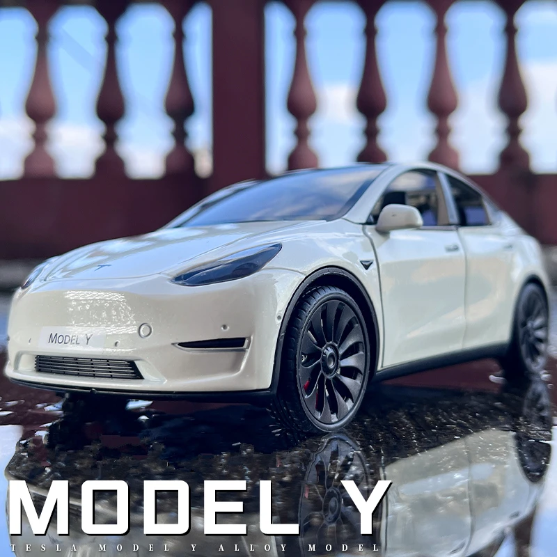 1:24 Tesla Model Y Alloy Car Model Diecast Metal Modified Vehicle Car ...