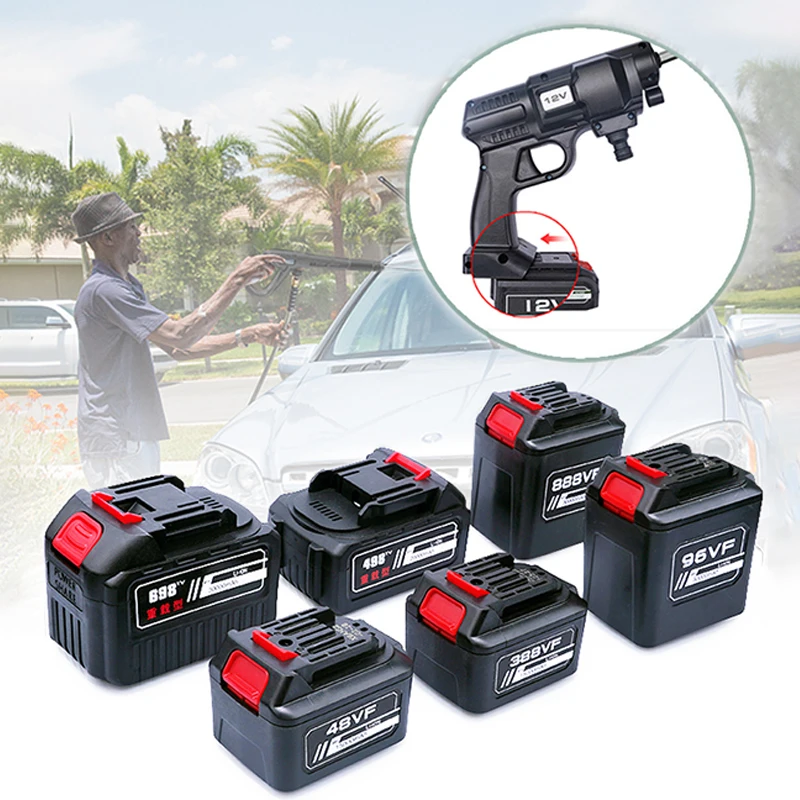 (Only Battery) High Pressure Car Wash Water Gun Replacement Li-Ion ...