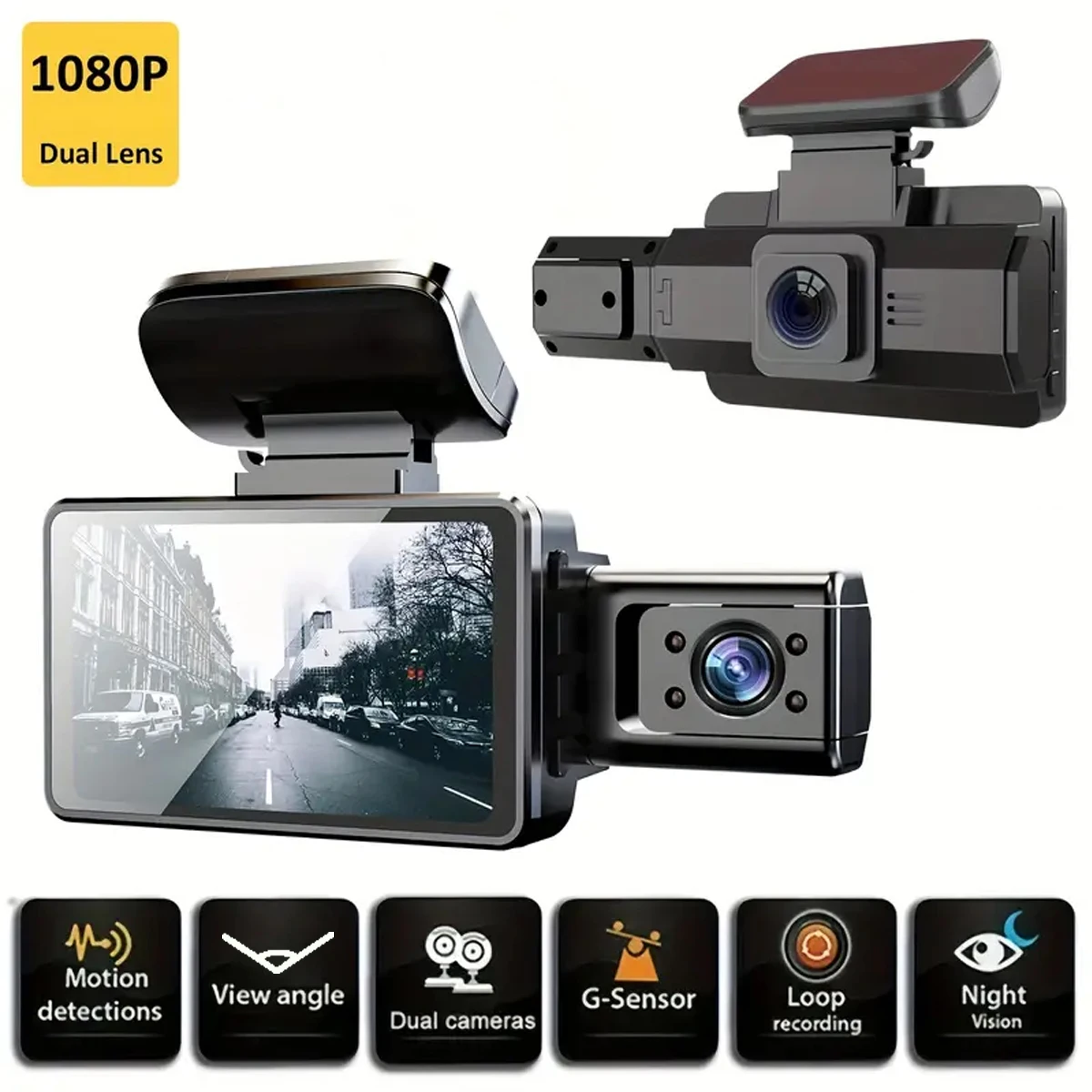 3-Inch-1080P-Dual-Lens-Dash-Cam-for-cars-Front-and-inside-car-Camera ...