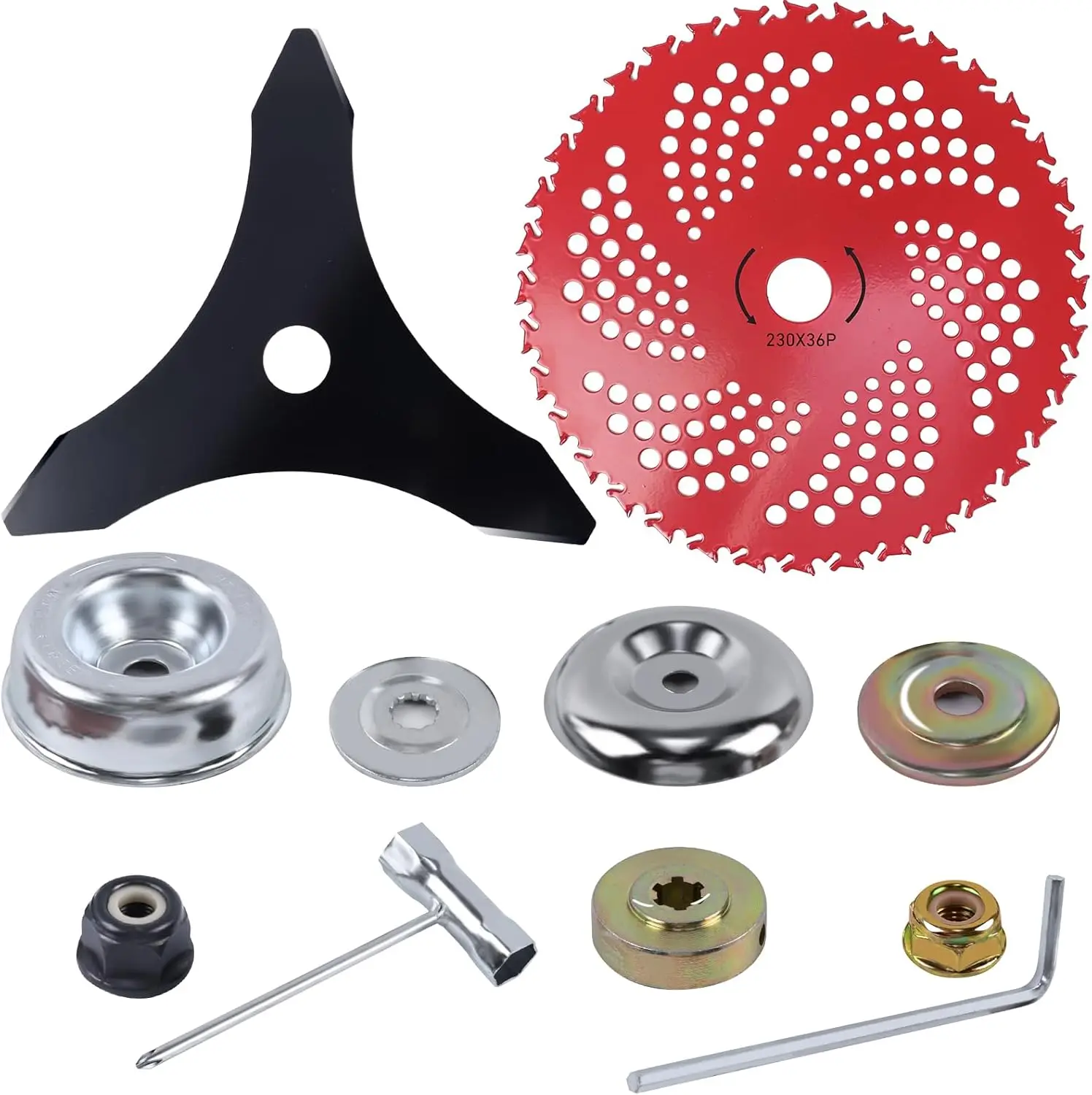 Brush Cutter Blade, 11 Pcs Metal Teeth Weed Eater Blades Heavy Duty ...