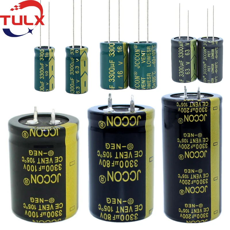 30-1Pcs-3300UF-Capacitor-6-3V-10V-16V-25V-50V-63V-80V-100V-200V ...
