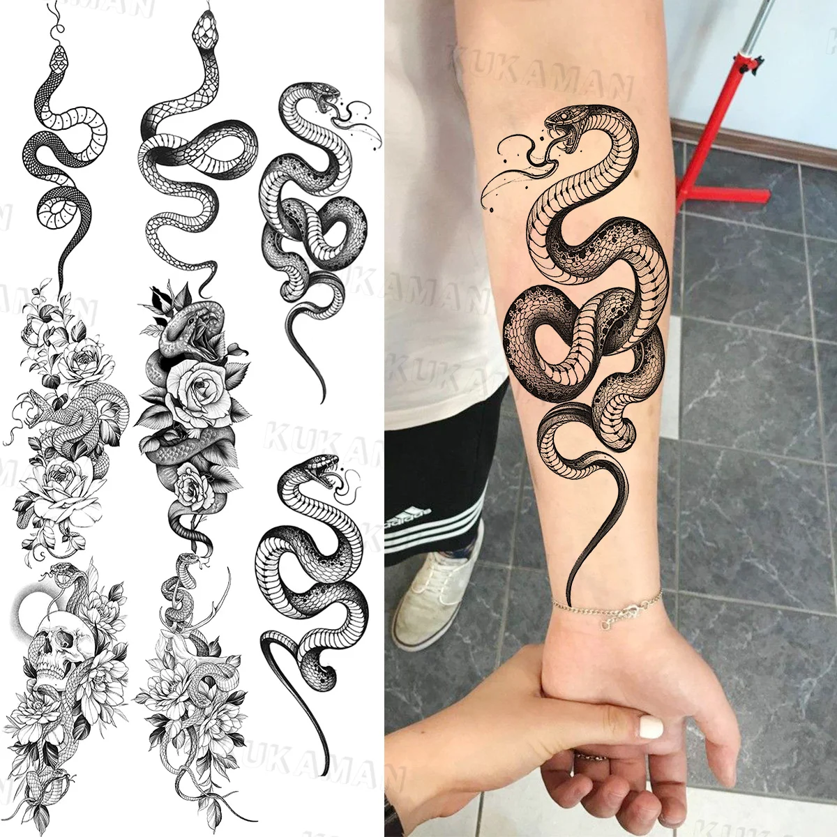 3d Snake Tattoo