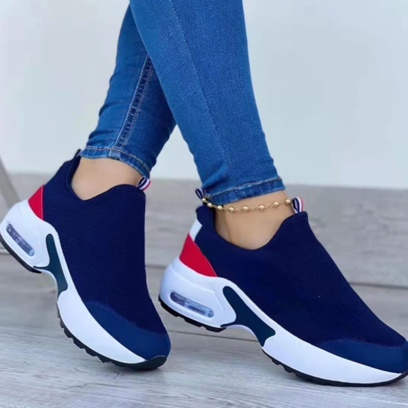Women Vulcanized Sneakers 2022 Fashion Platform Solid Color Ladies ...