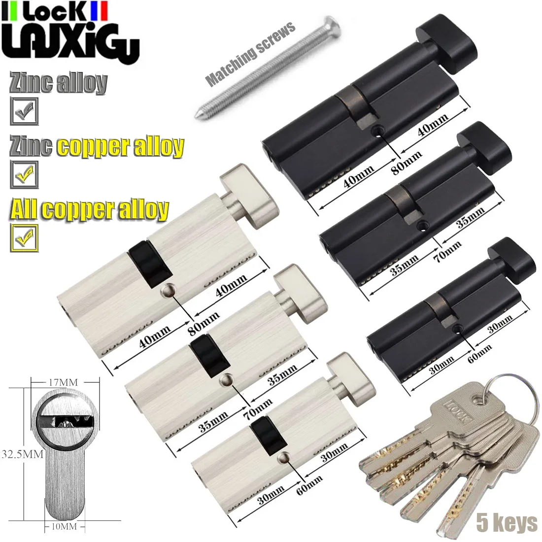Family-anti-theft-door-cylinder-door-lock-core-door-lock-zinc-alloy ...