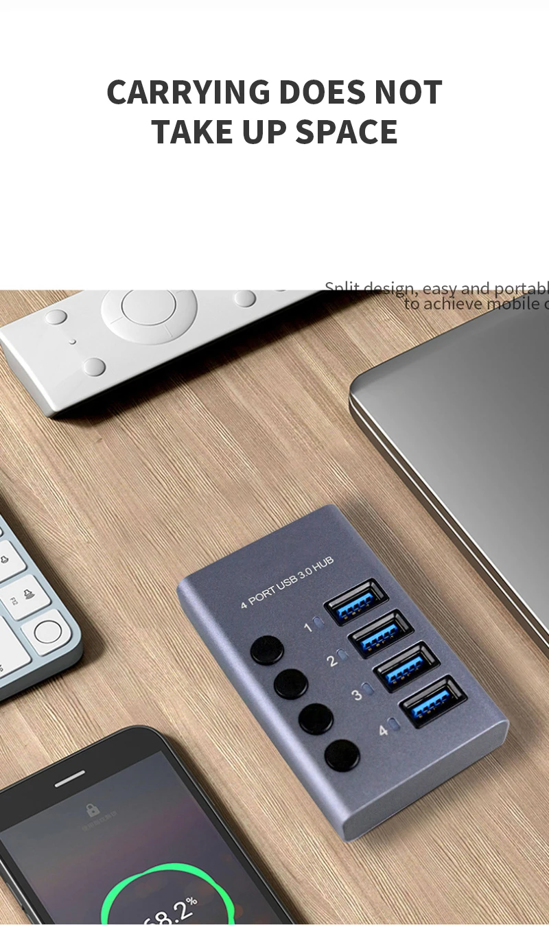 Type 2-Répartiteur USB à plusieurs ports pour la maison, concentrateur ...