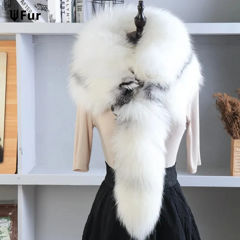 2026 Luxury Brand Real Fox Fur Scarves Women Winter Real Natural Whole ...