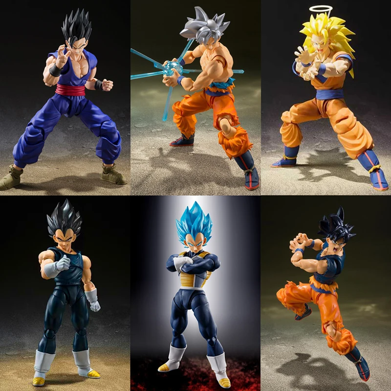 Anime Dragon Ball Doll SHF Vegeta Son Gohan Action Figure Collection ...