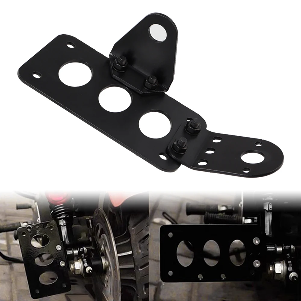 For-Harley-Axle-Side-Mount-Scooter-Moped-7-8-22mm-License-Holder-Plate ...