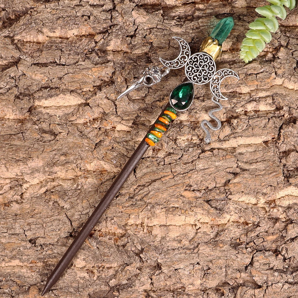 18cm-Natural-Crystal-Wood-Wand-Altar-Spells-Wizard-Amethyst-Fairy-Magic ...