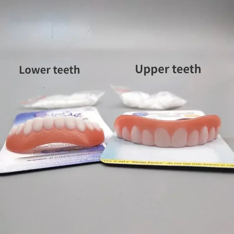 Silicone-False-Teeth-Upper-Lower-Veneers-Temporary-Teeth-Dentures-Paste ...