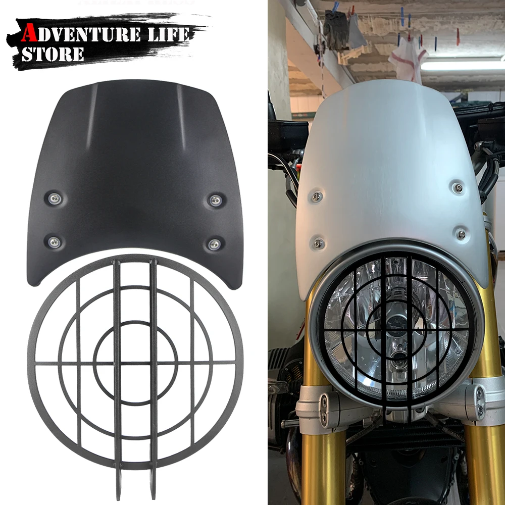 Motorcycle-Headlight-Cover-Windshield-Windscreen-For-BMW-R-NINE-T ...