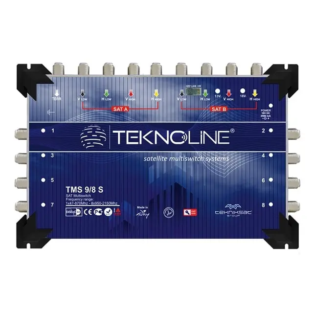 TECHNOLINE SATELLITE MULTISWITCH 9X8 STAND ALONE WITH LED INDICATOR
