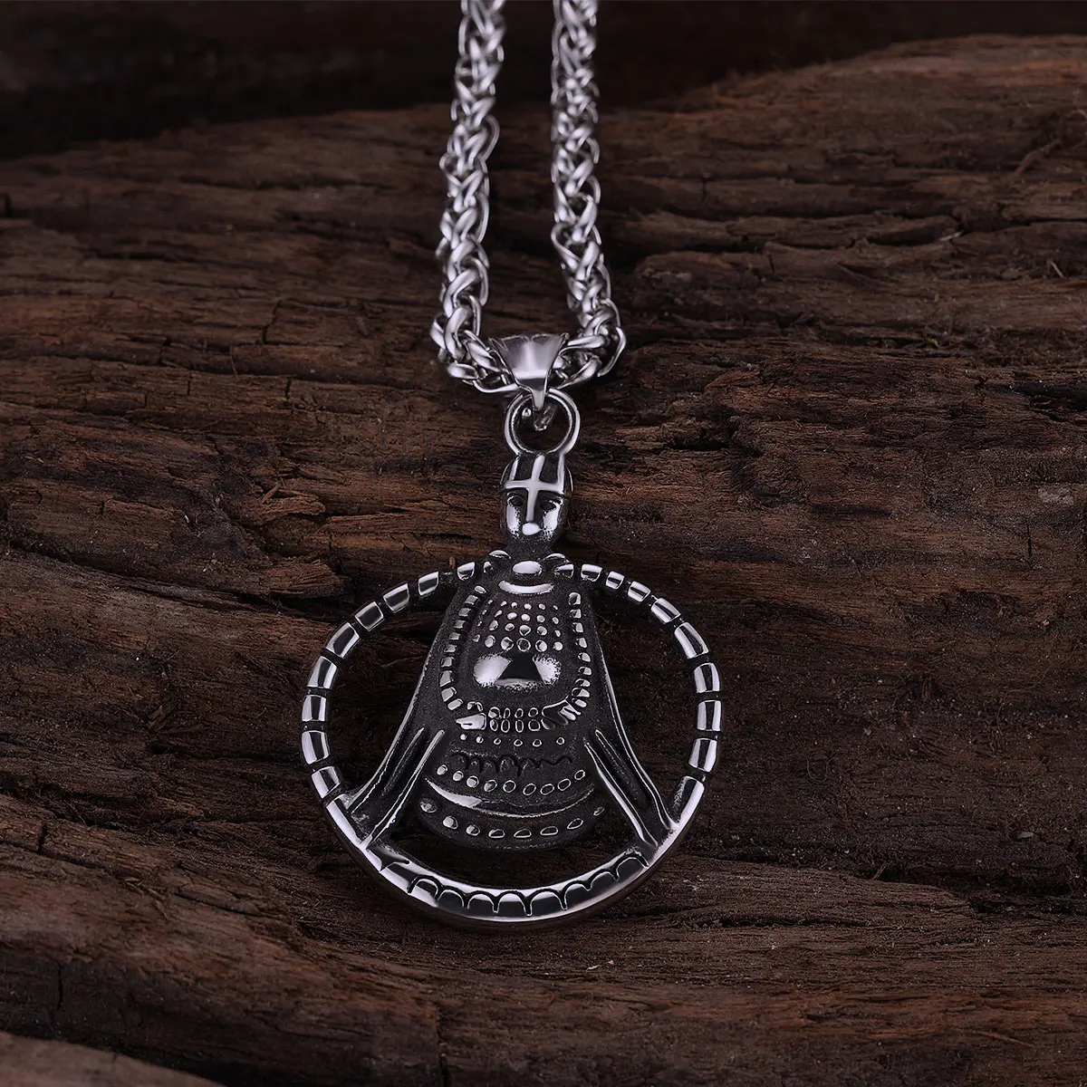 Vintage-Stainless-Steel-Vikings-Cape-Men-Necklace-Gothic-Black-Plating ...