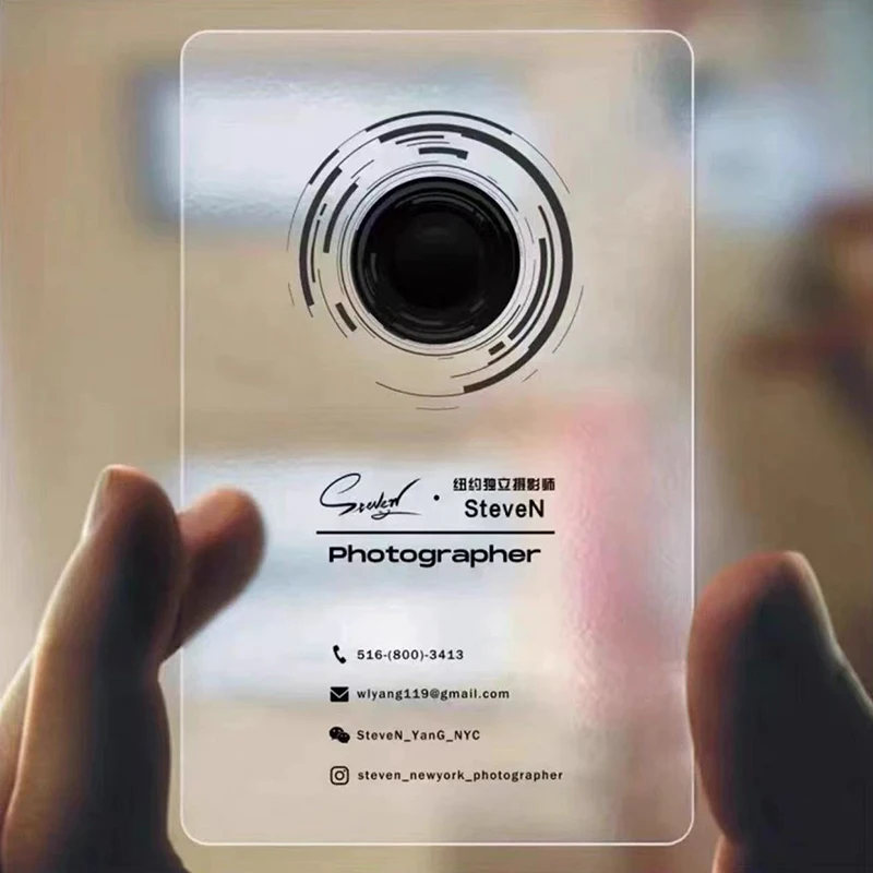 Custom Clear PVC Plastic Card Business Card Waterproof and Anti-fouling ...