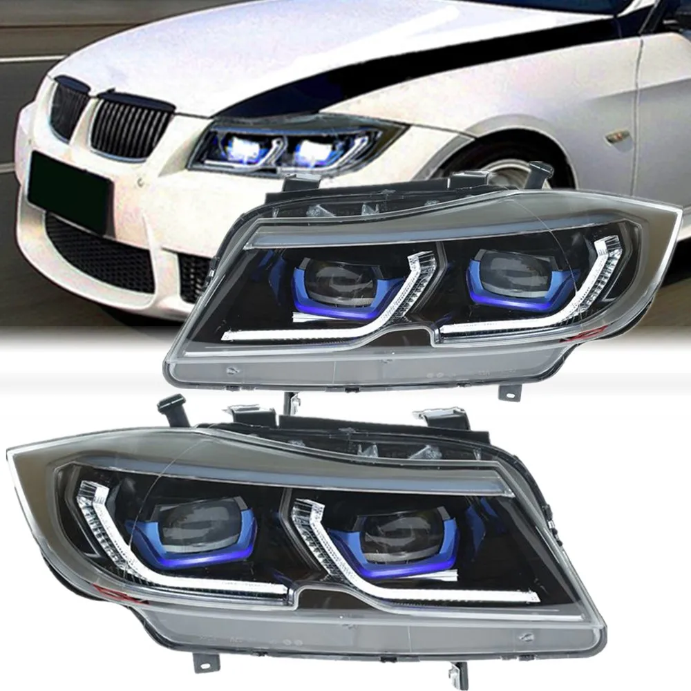 Faros-Led-de-coche-para-BMW-E90-conjunto-de-faros-delanteros-Serie-3 ...