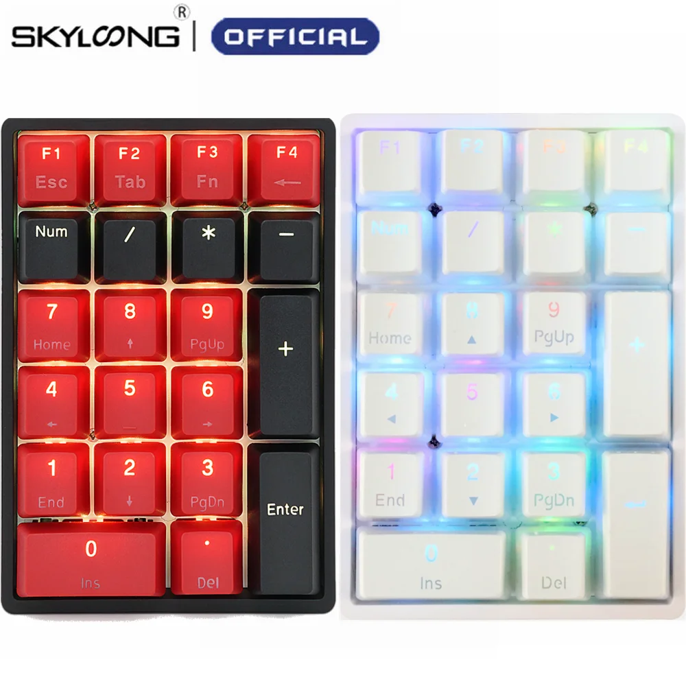 Skyloong Gk21s Mechanical Keyboard Bluetooth 5.1 Hot Swappable Numpad ...