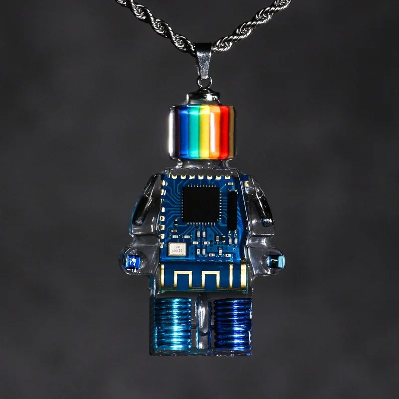 Original-Electronic-Robot-Mechanical-Rainbow-Necklace-Pendant-Sweater ...
