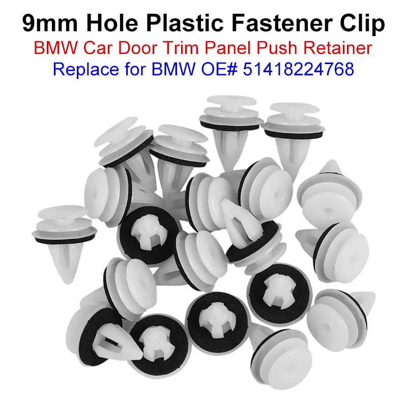50pcs 51418224768 Plastic Rivets Clip for BMW E46 E53 E90 E91 E70 E71 ...
