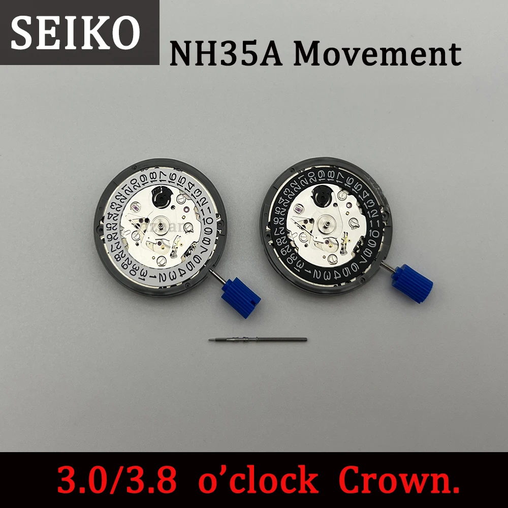 Seiko NH35 NH35A 3/3.8 Calendar 24 Gems Automatic Chaining High ...