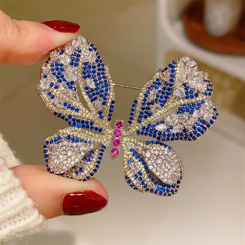 Mysterious-Blue-Micro-inlaid-Zircon-Three-dimensional-Butterfly ...
