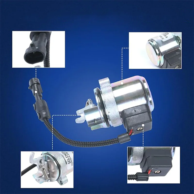 04287583 Fuel Shut Off Solenoid (2Pins) 12V for Deutz Engine 1011 2011 ...
