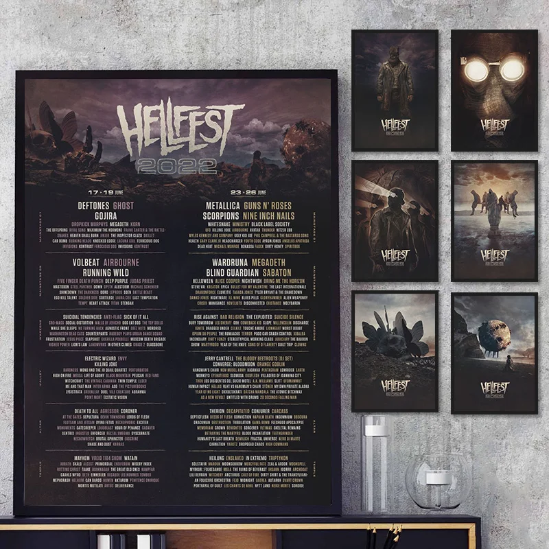 Hellfest-Lineup-2022-Poster-Metal-Music-Festival-Wall-Art-Picture ...