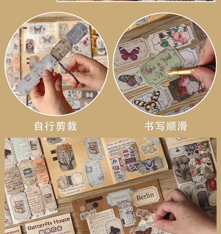 STICKER SCRAPBOOKING,1--Autocollant Kawaii rétro fleur fée déchet ...