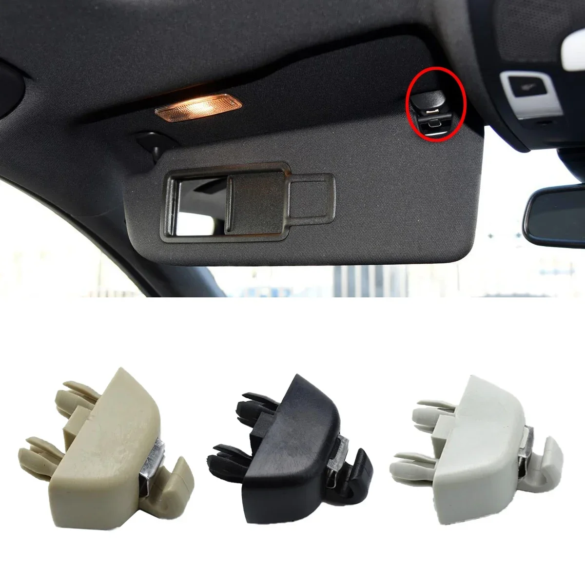 x1/x2 New Sun Visor Clip Hook For Audi A6 C6 C7 S6 RS6 Avant A7 S7 RS7 ...