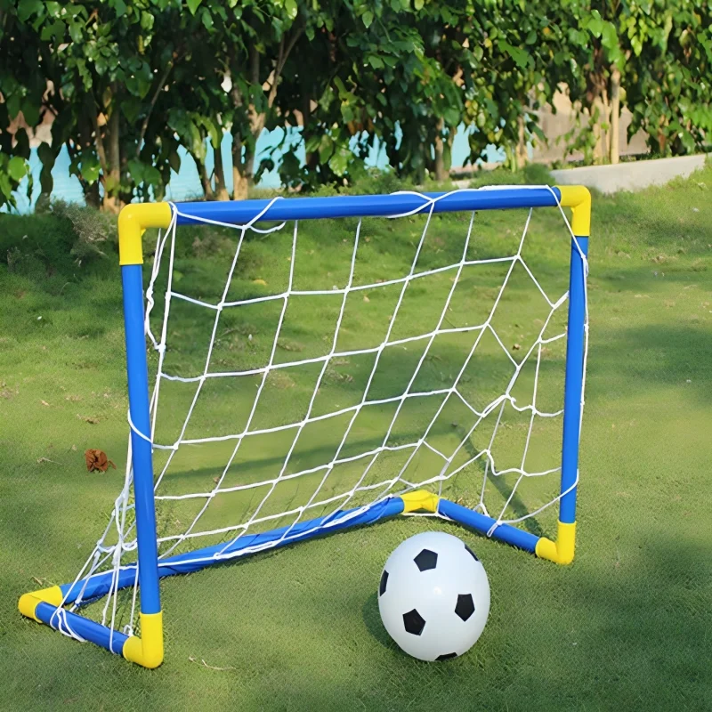 1PC Indoor Mini Folding Soccer Goal Net Plastic Football Post Frame Set ...