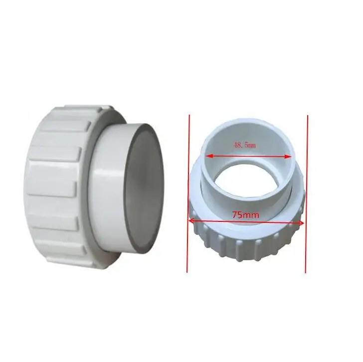 Spa Parts pump adaptor - nut + connection 48.5mm on 1 1/2 inch fittings ...