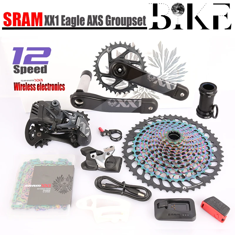 SRAM-XX1-Eagle-AXS-12S-Speed-Electronic-Bicycle-Groupset-crankset ...