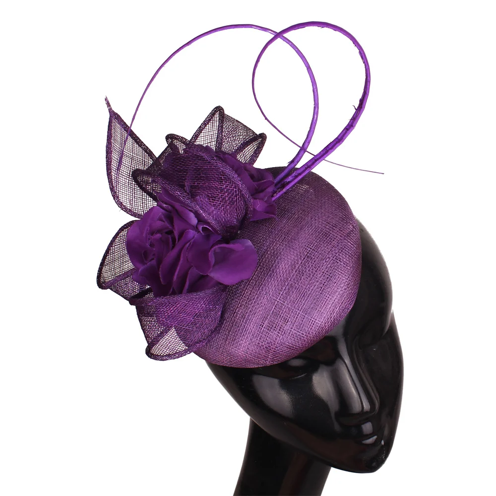 Nice Quality 4-Layer Sinamay Wedding Fascinator Hat For Wedding Elegant ...