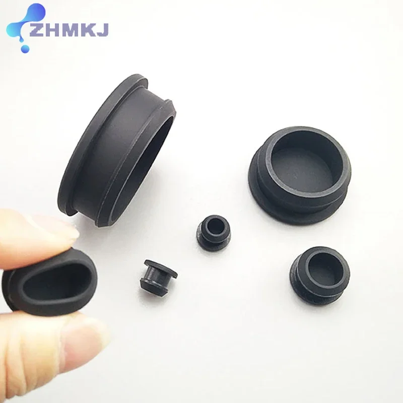 Black Food Grade Silicone Conical Snap-on Rubber T Type Plug Blanking ...