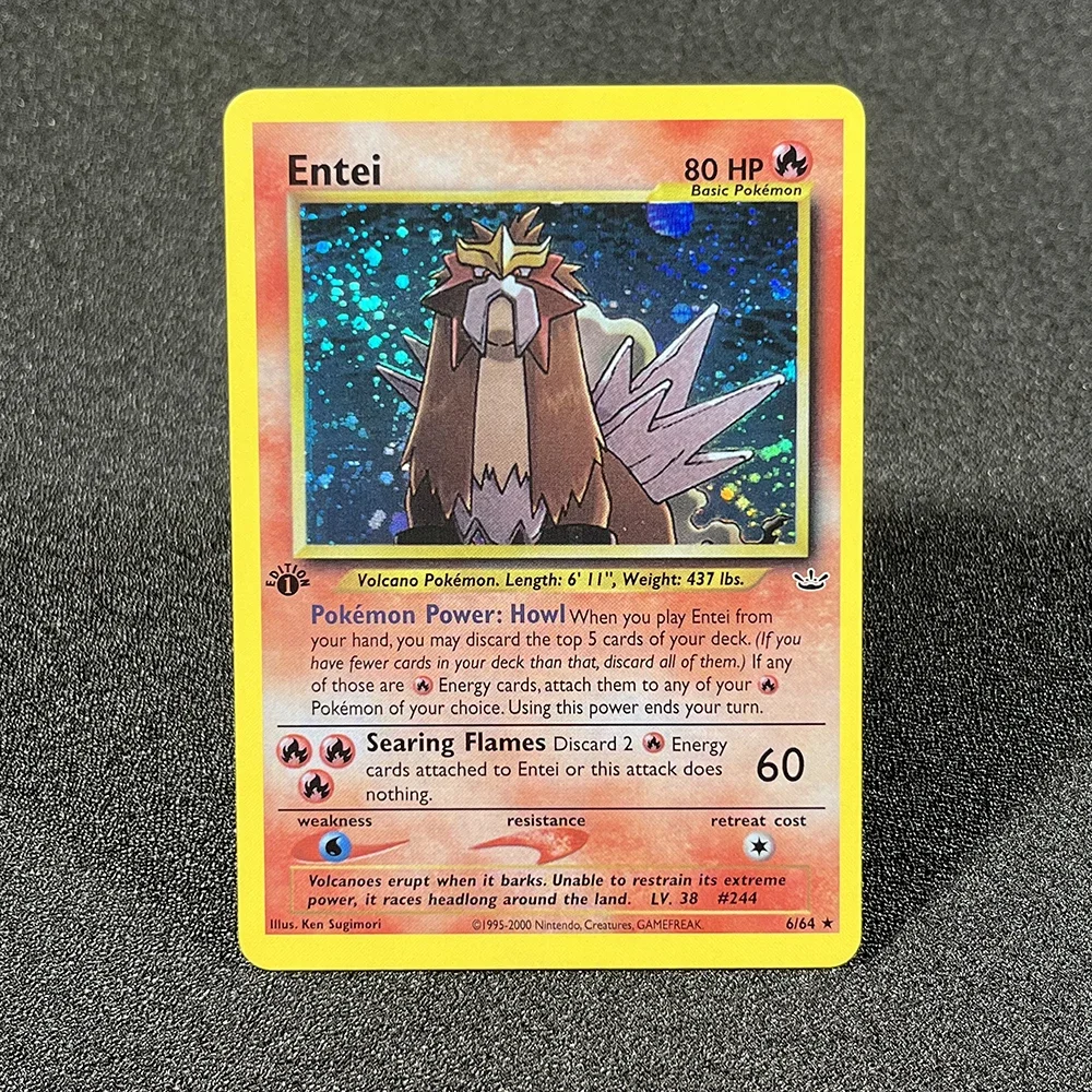Pokémon Holographic Cards Neo Revelation Shining Magikarp Lugia Ho-oh Gyarados Entei Foil ...