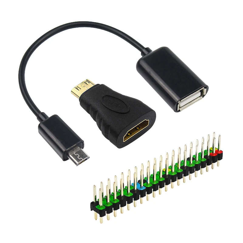 Raspberry-Pi-Zero-USB-OTG-Adapter-Mini-HDMI-compatible-Converter-40Pin ...