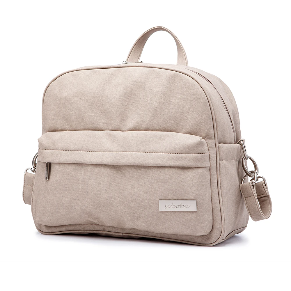 Soboba Solid Fashion Diaper Backpack For Baby Care Waterproof Multi ...