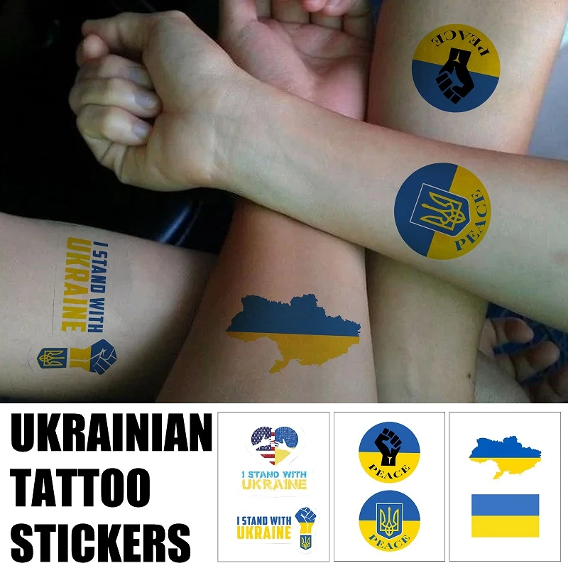 10pcs Stickers Ukraine Flag National Emblem Peace Butterfly Waterproof ...