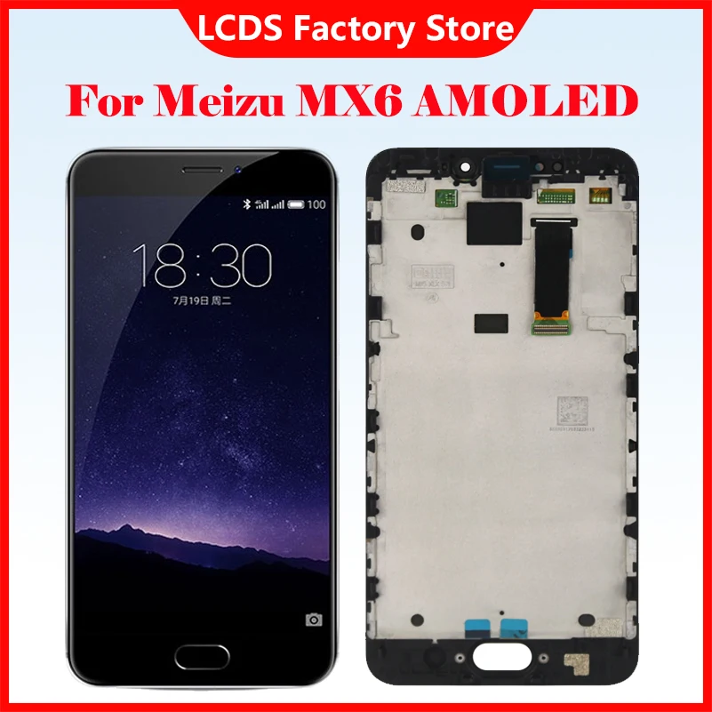 Original 5.5 polegadas tela tddi para meizu mx6 MZ MX6 display lcd touch screen digitador ...