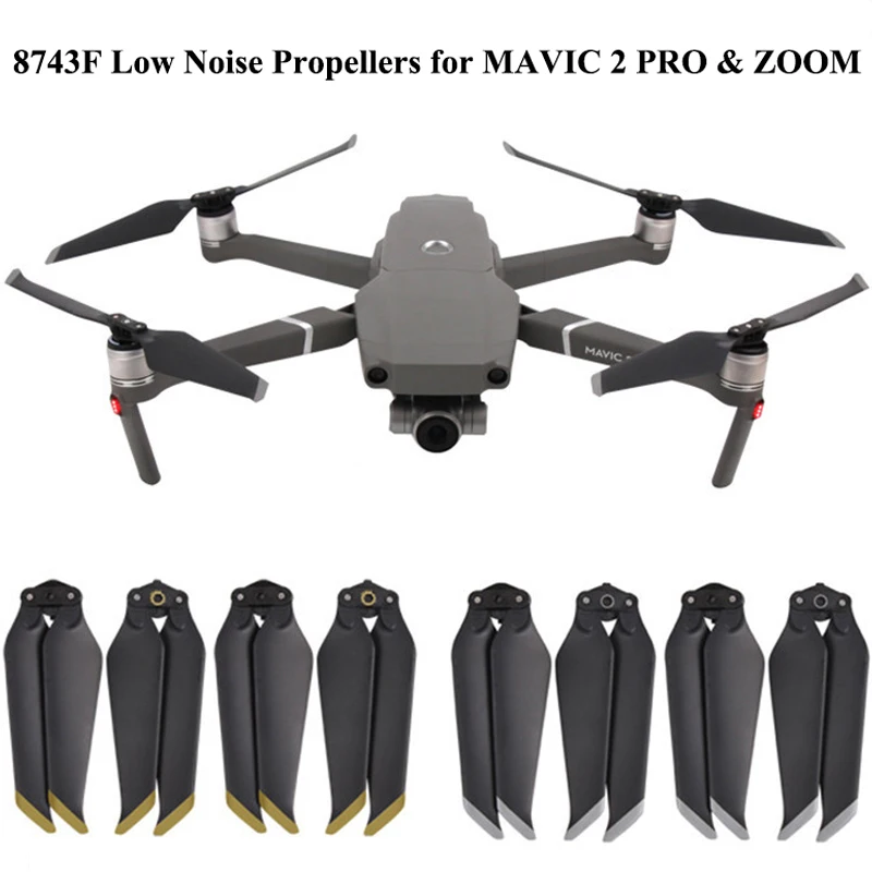 For DJI Mavic 2 Pro Zoom Propeller 8743 Low-Noise Props Quick-Release ...