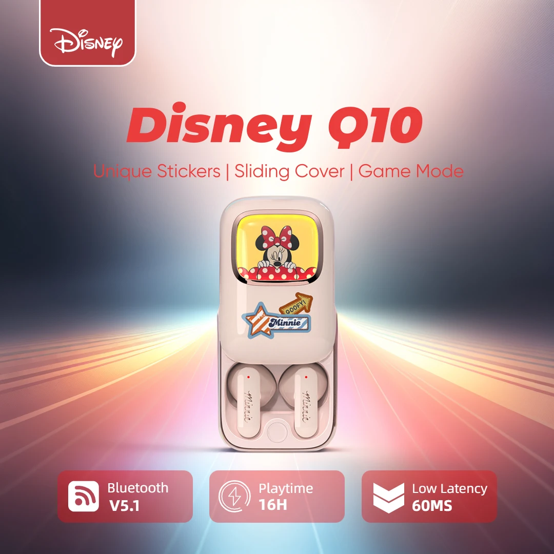 Disney-Q10-Mickey-Mouse-Earbud-TWS-Bluetooth-5-1-Sliding-Cover-Earphone ...