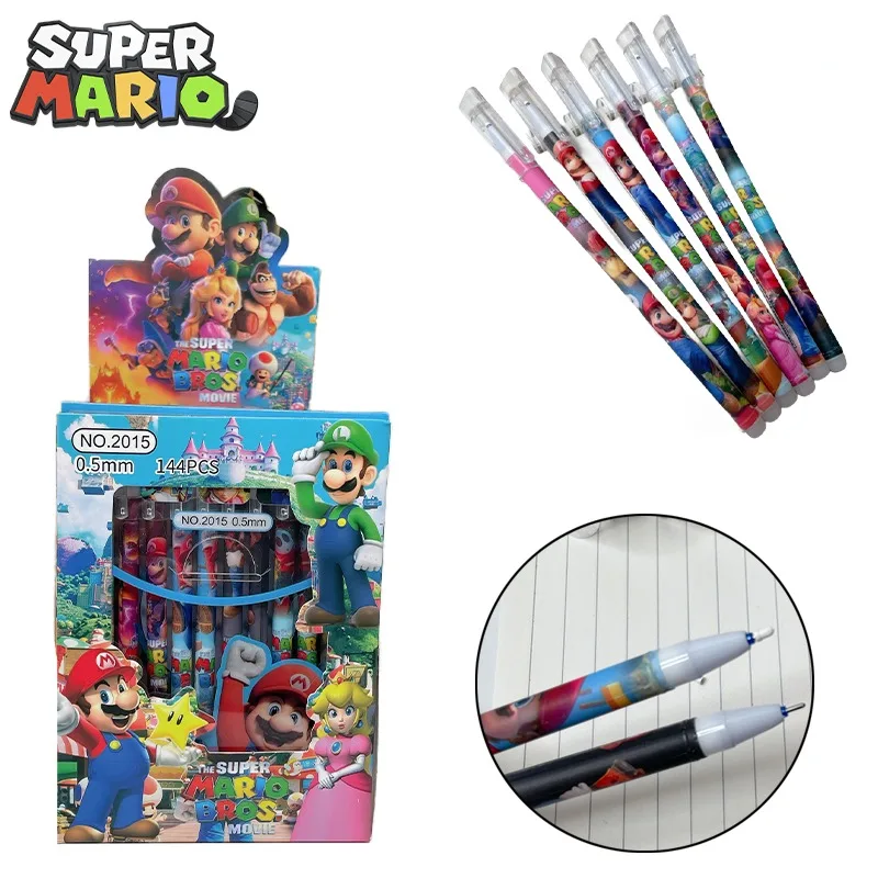 12pcs-Super-Mario-Gel-Pen-0-5mm-Erasable-Black-Blue-Ink-Student ...