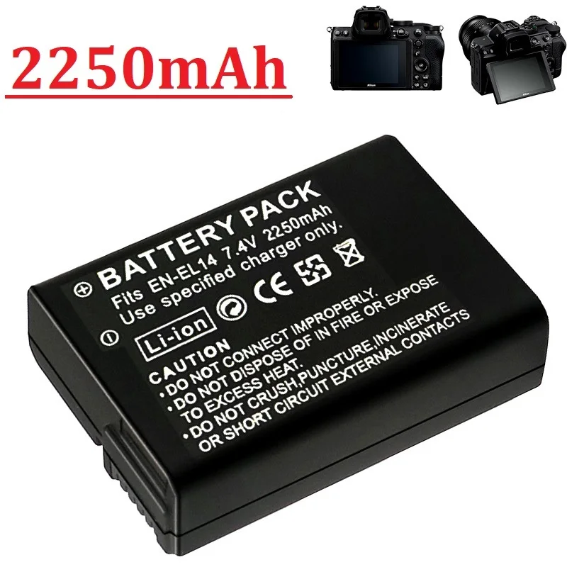 EN-EL14A EN-EL14 EL14 CAMERA BATTERY FOR NIKON D3100 D3200 D3300 D3400 ...