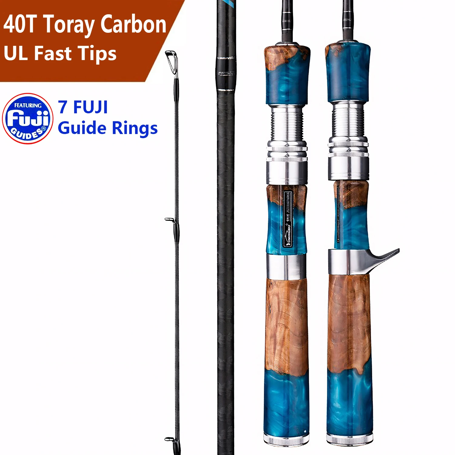 UL-40T-Carbon-Fiber-Fishing-Rod-Ultra-Soft-Light-Lure-Rod-FUJI-Guide ...