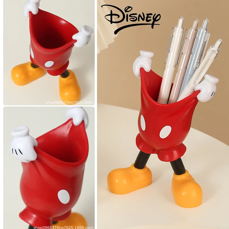 Disney-Mickey-Mouse-Pen-Holder-Anime-Cartoon-Papelaria-Armazenamento-de ...