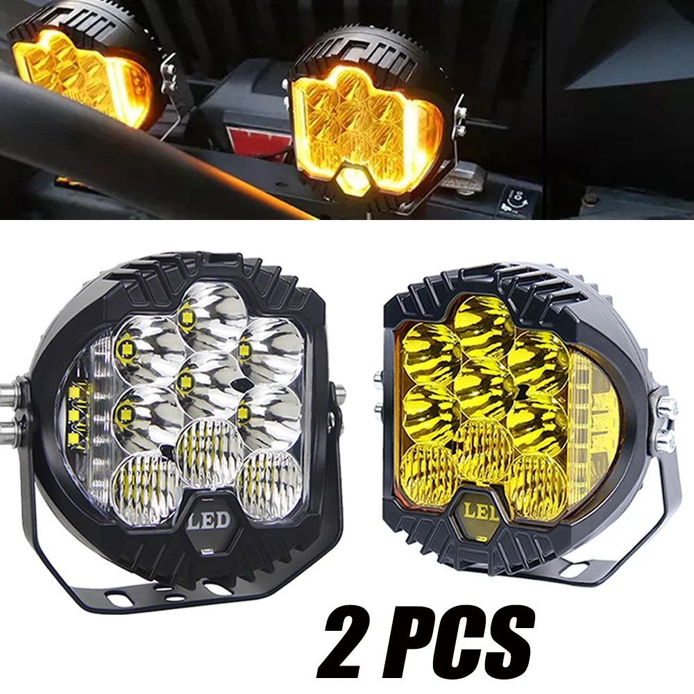 7 Inch Led Offroad 4x4 Accessories 90w 3000k Spot Lights Jeep Wrangler ...