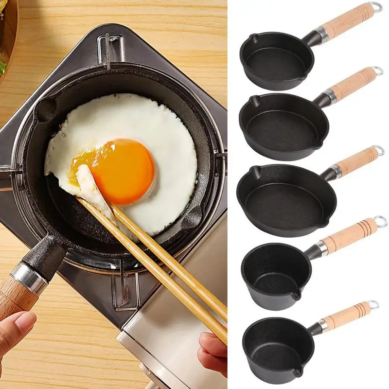 Iron-Small-Egg-Pan-Frying-Pan-With-Dual-Drip-Spouts-Small-Skillet-Pan ...