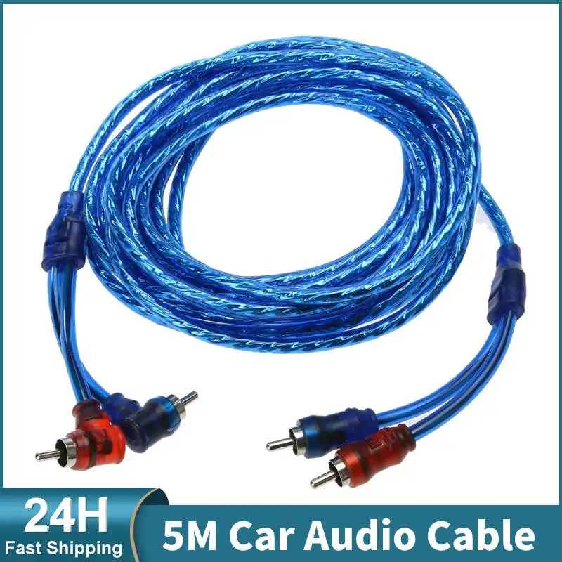 5M Car Audio Amp Cable for Home Cinema Digital Stereo Hi-Fi System 2 ...