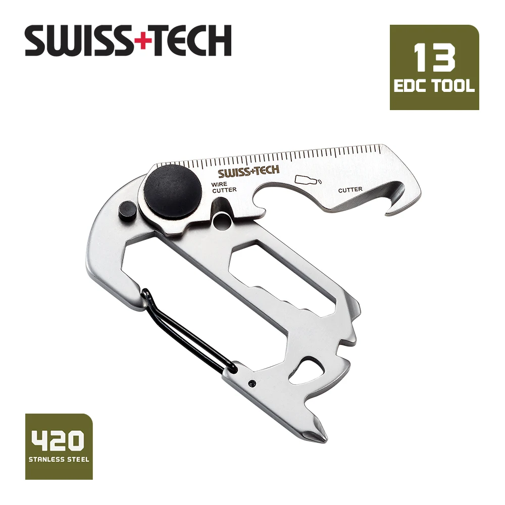 SWISS TECH 13 In 1 Mini Protable Multifunctional Tools Small Pocket EDC ...