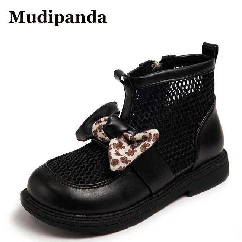 Summer Girls Boots Net Hollowed-out Fashion Motorcycle Girls Boots Of ...