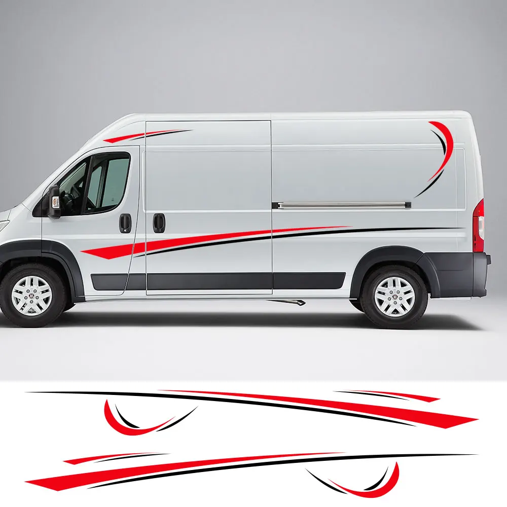 6Pcs-Lot-Car-Stickers-Graphics-Sports-Vinyl-Stripes-Camper-Van-Decals ...